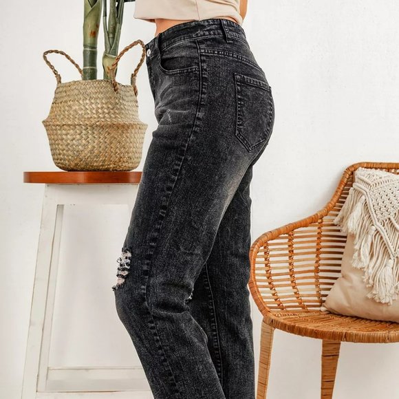 Jeans | Ripped Washed Black Jeans | Poshmark